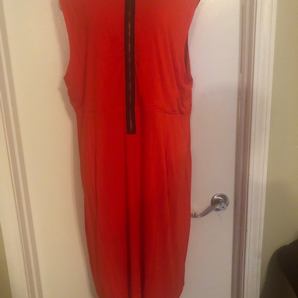 Dresses | Plus Size Orange Back Zipper Dress | Poshmark